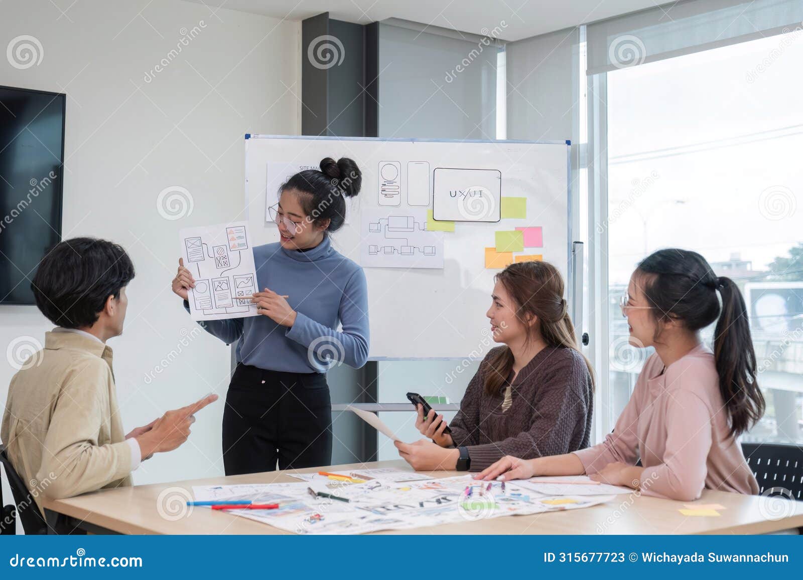 Brainstorming Session for the Creative Team of Designers in Application ...