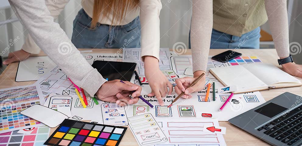 Brainstorming Session for the Creative Team of Designers in Application ...