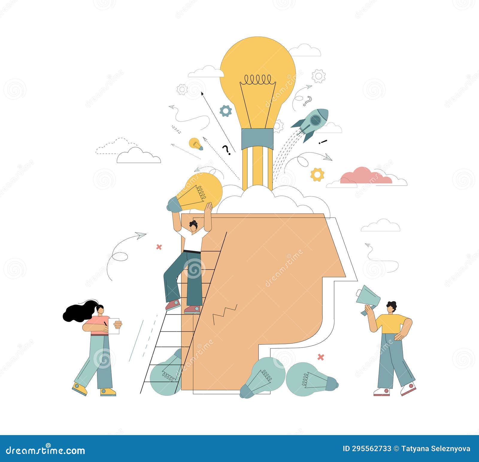 Brainstorming, Sharing Business Ideas, Collaborating. Little People ...