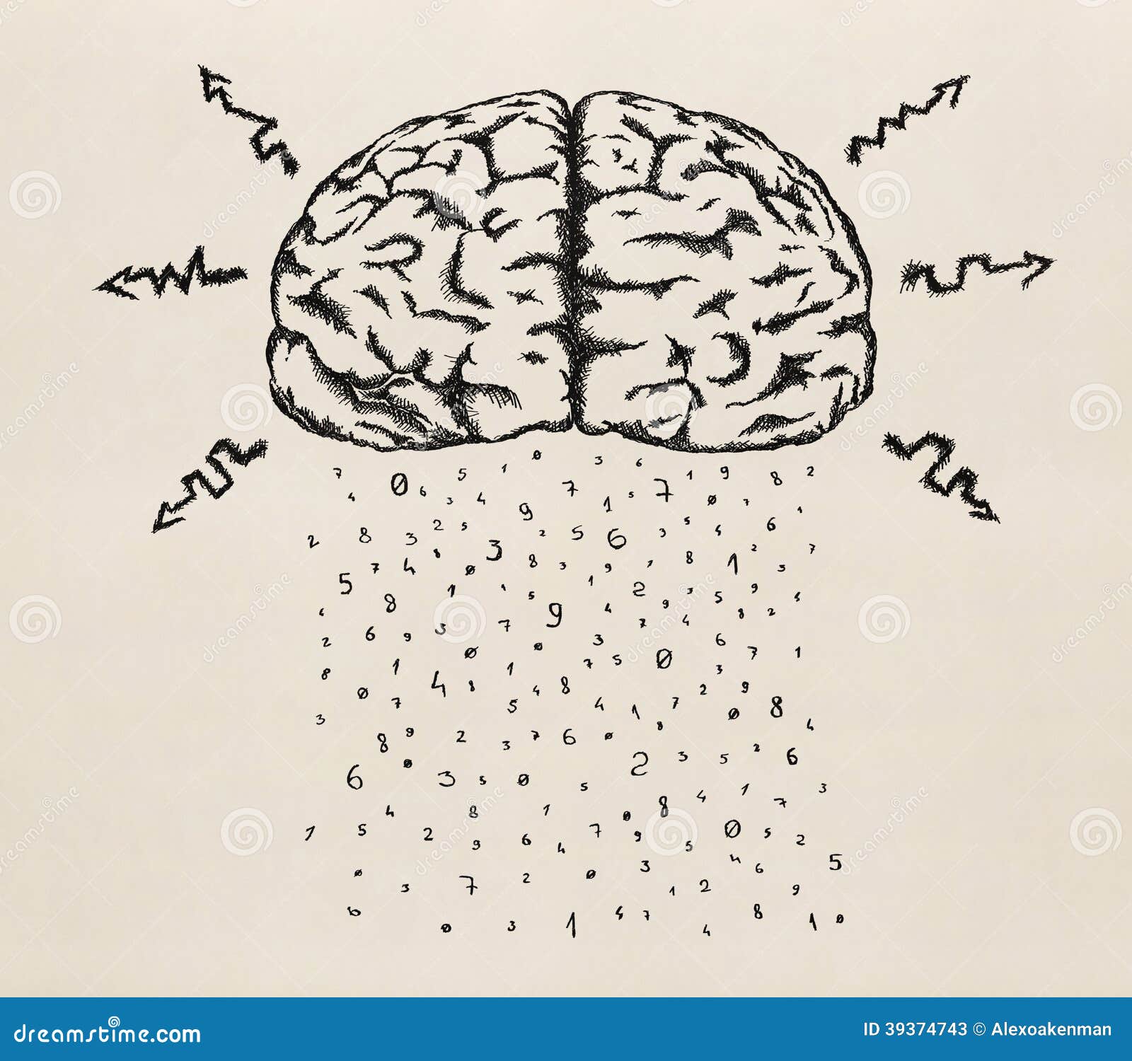 Brainstorming. Sketch. stock illustration. Illustration of science ...