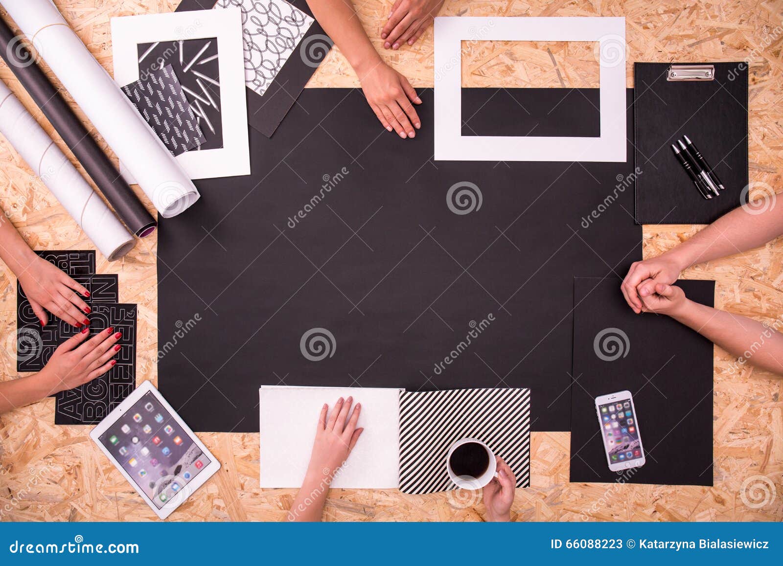 Brainstorming and Team Collaboration Stock Image - Image of supplies ...