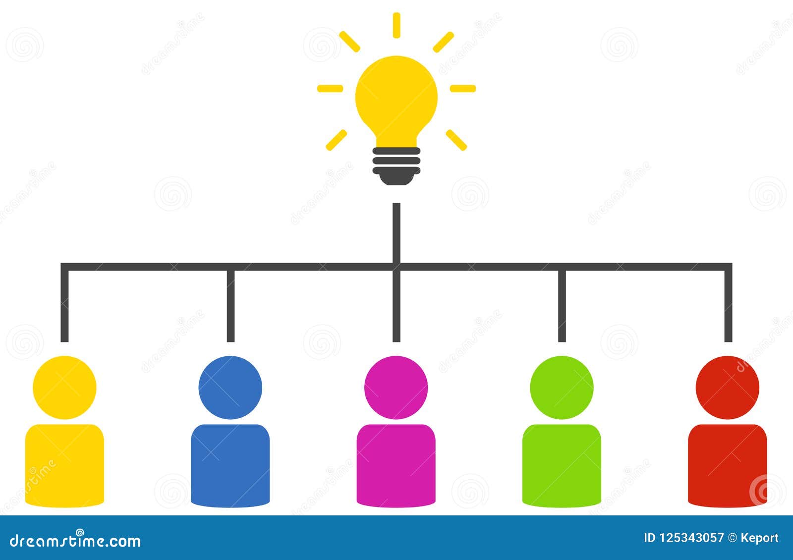 Creativity and Teamwork Concept Stock Illustration - Illustration of ...