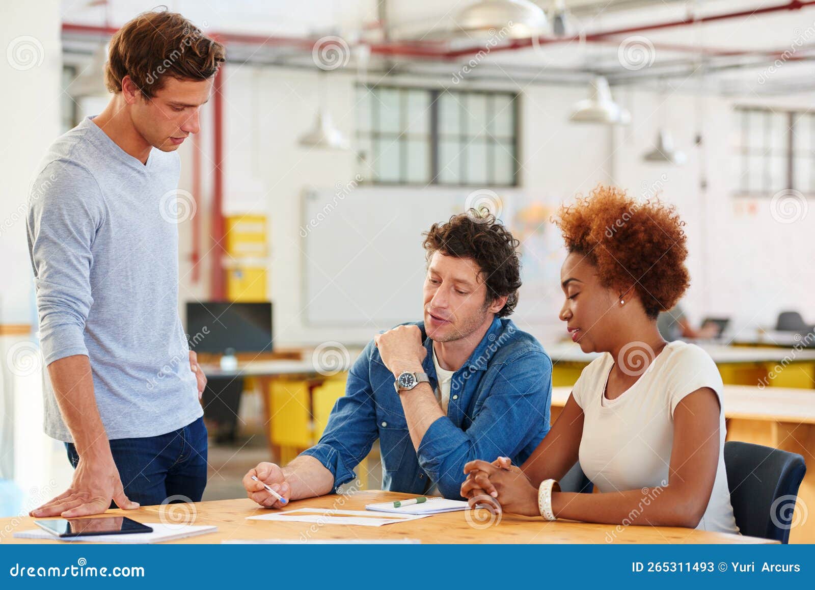Brainstorming Their Way To a Successful Project. a Group of Colleagues ...