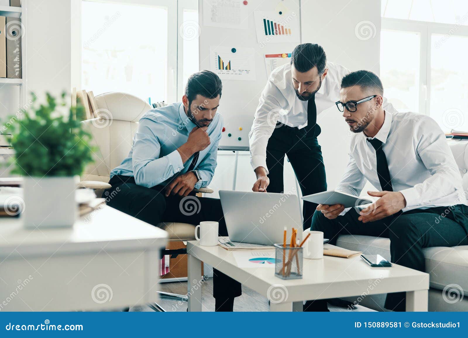Brainstorming together. stock image. Image of finance - 150889581