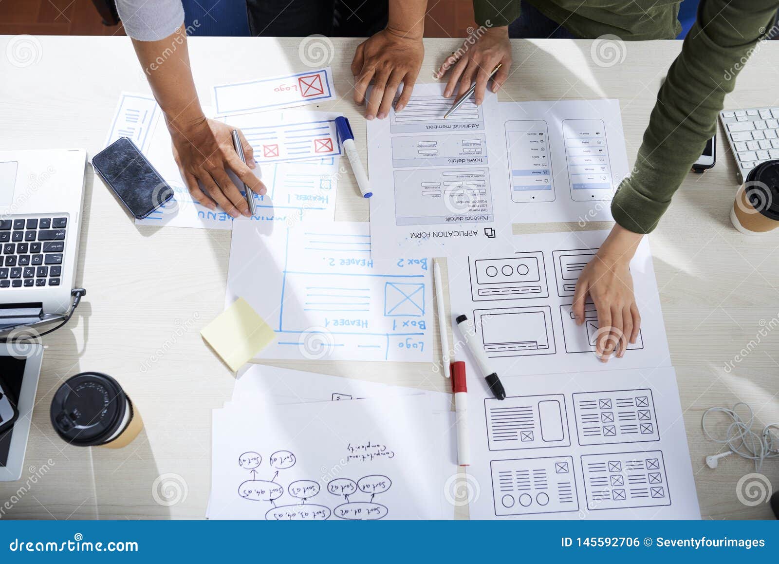 Brainstorming about Ux Design Stock Photo - Image of teamwork, woman ...