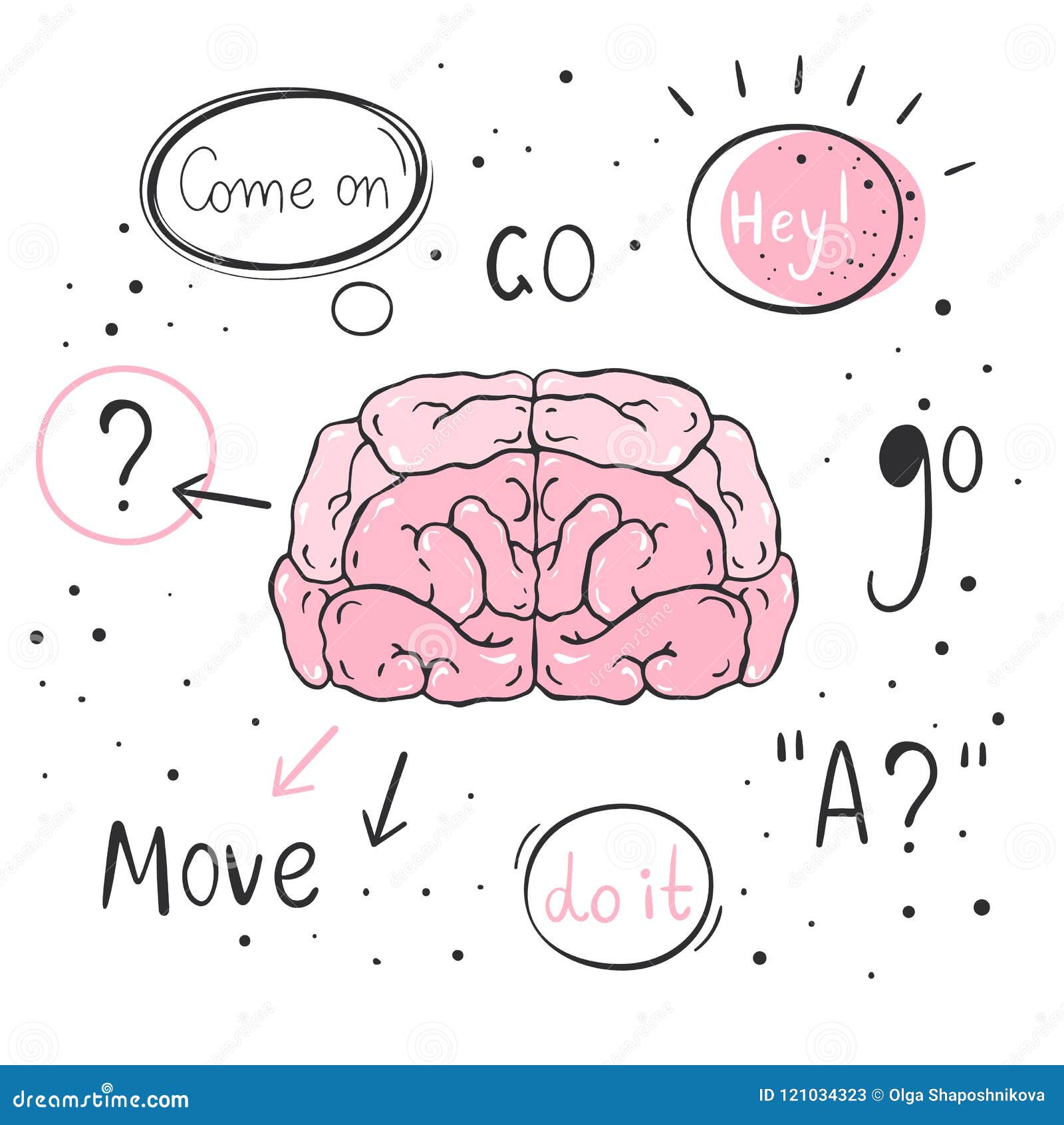 Brainstorming. Vector Illustration. Drawing by Hand. Scrawl Stock ...