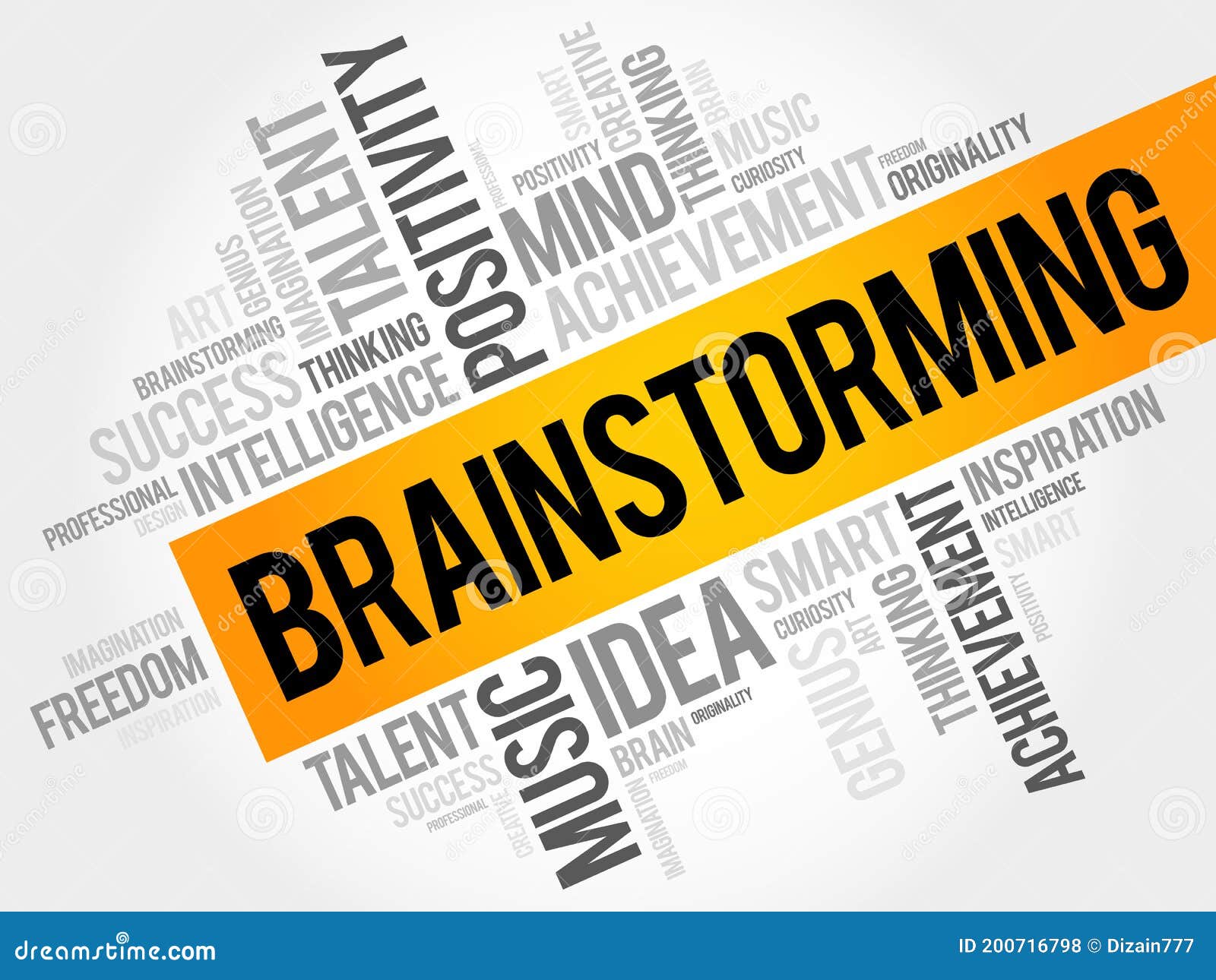 Brainstorming word cloud stock illustration. Illustration of design ...