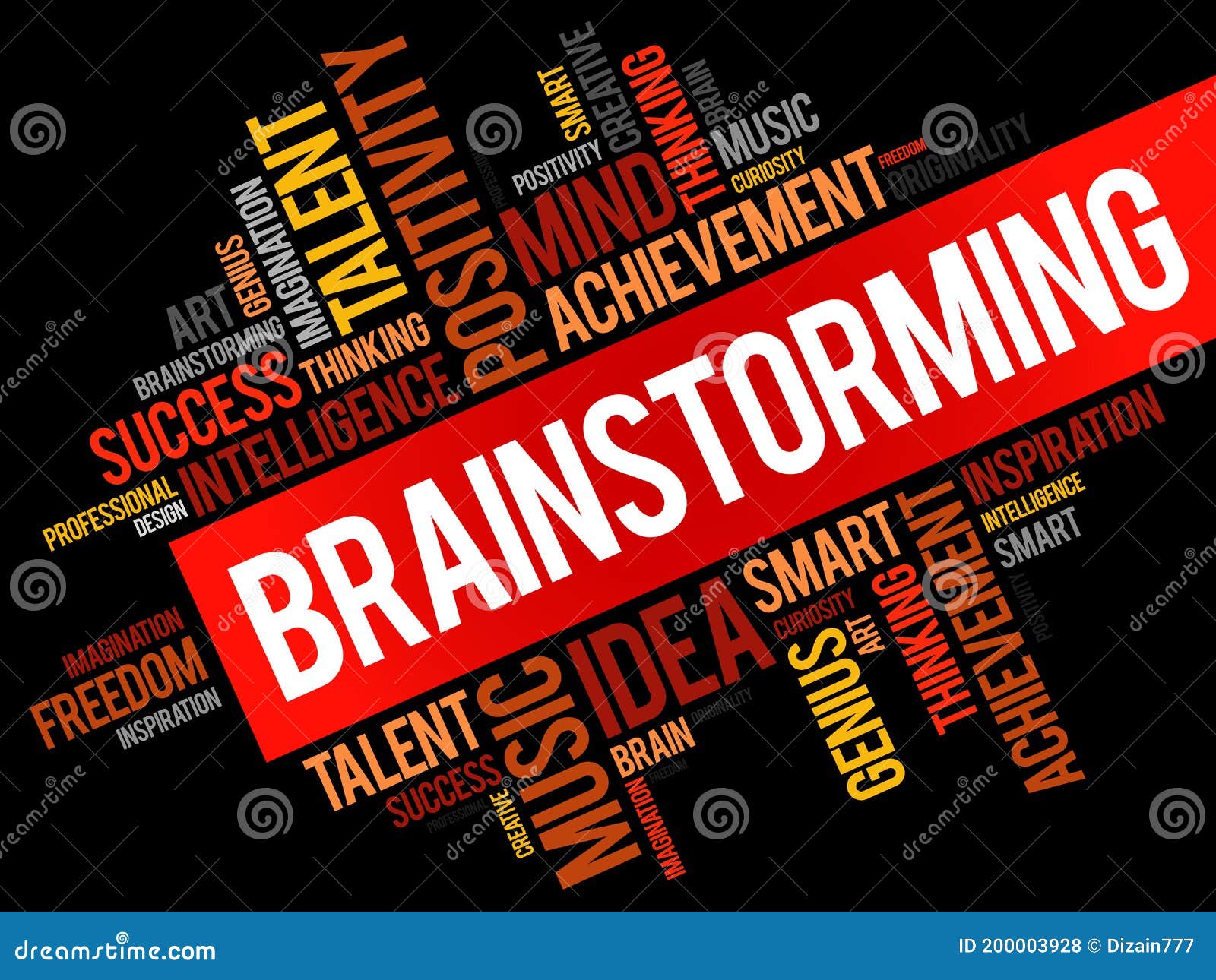 Brainstorming Word Cloud Collage Royalty-Free Stock Photography ...