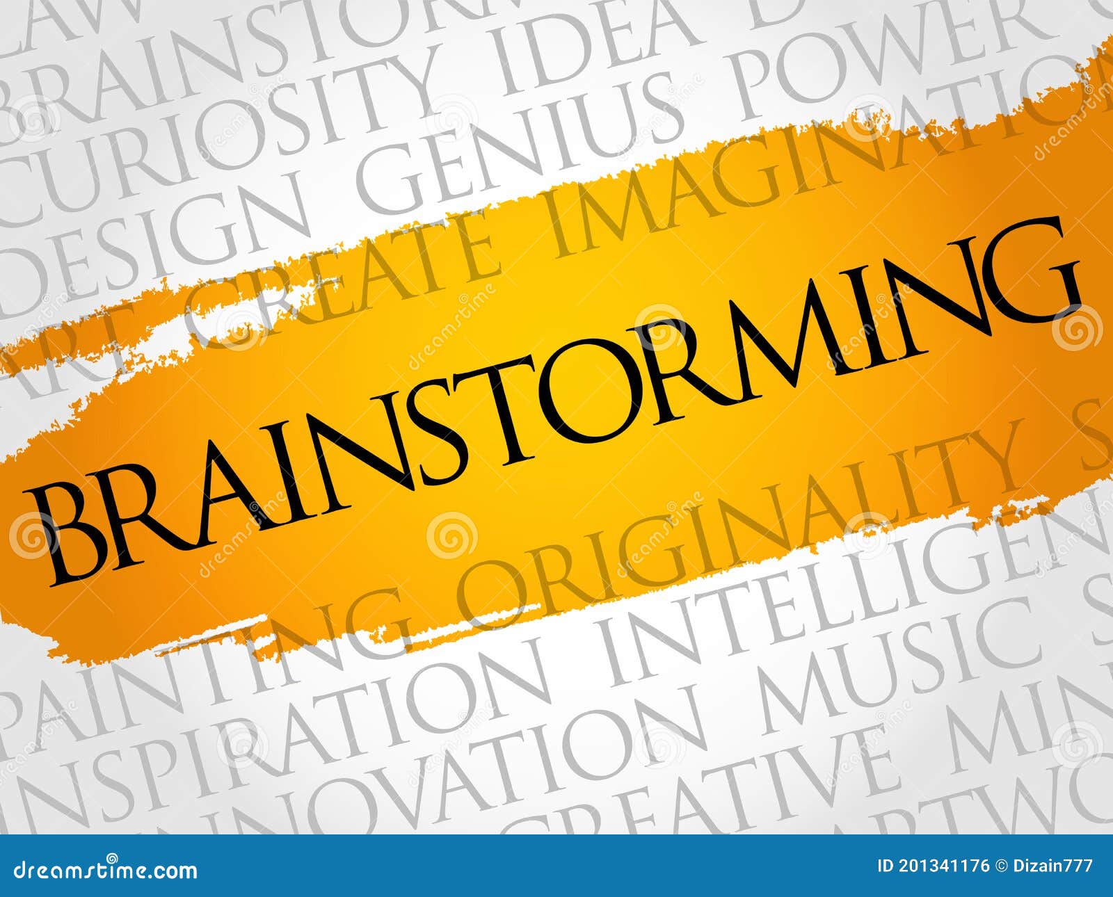 Brainstorming Word Cloud Collage Stock Illustration - Illustration of ...