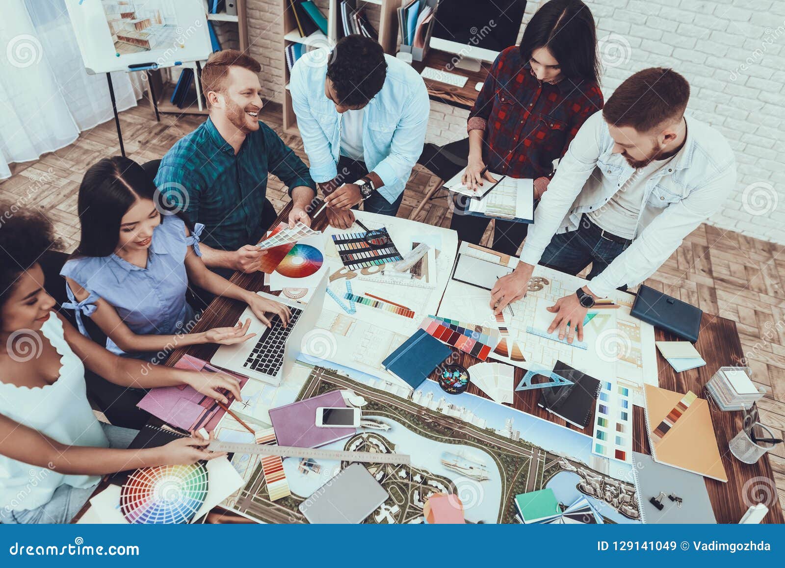 Brainstorming. Work. Landscape. Designers. Group. Stock Image - Image ...