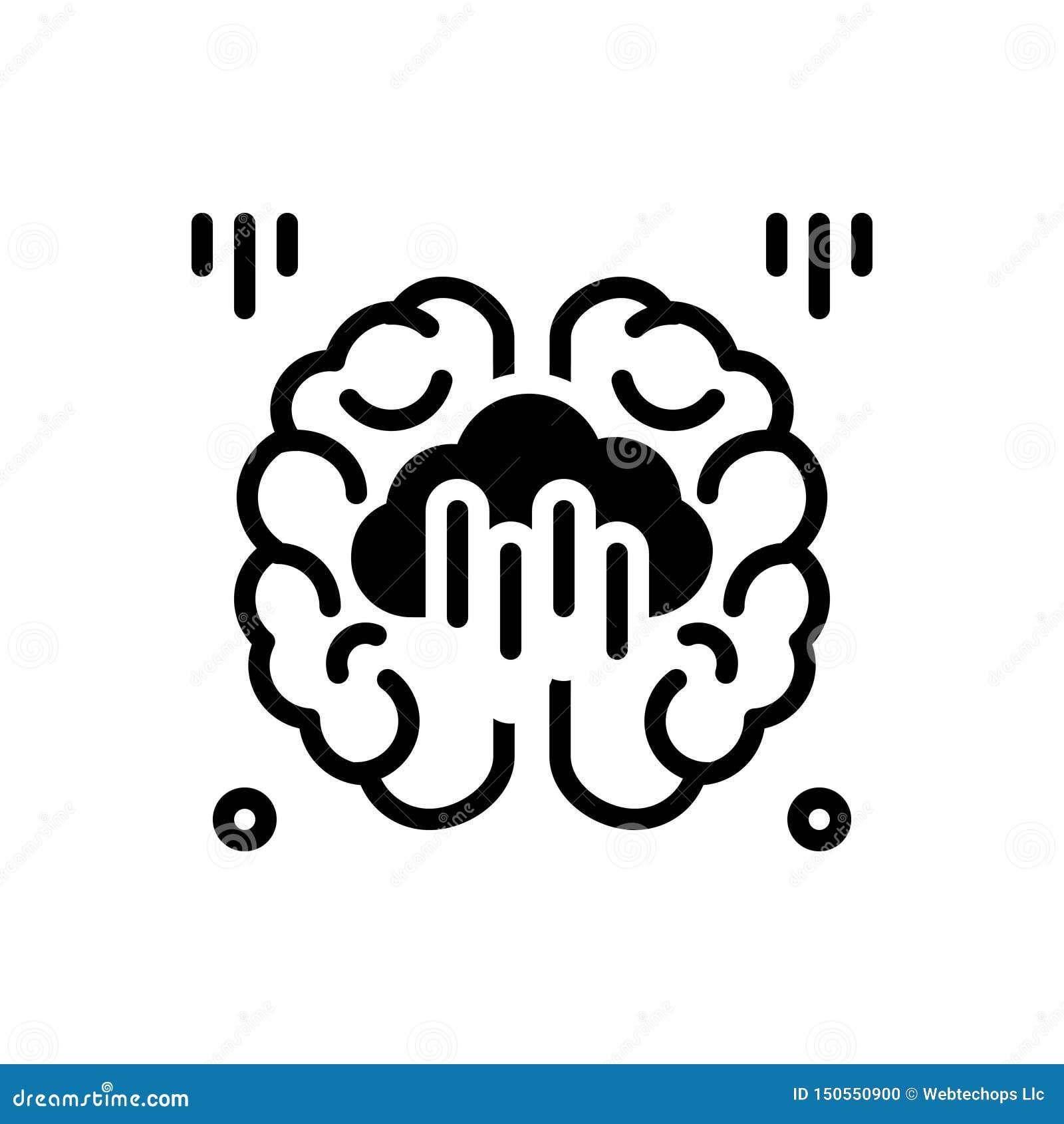 Black Solid Icon for Brainwash, Mind and Idea Stock Vector ...