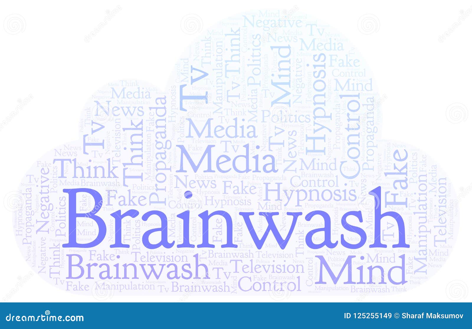 Brainwash word cloud. stock illustration. Illustration of mind - 125255149