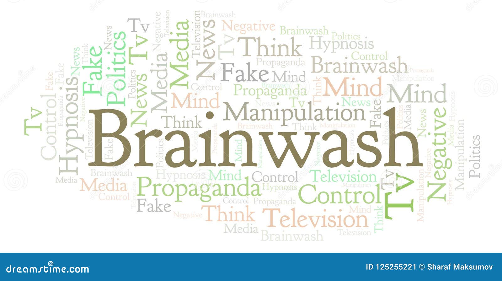 Brainwash word cloud. stock illustration. Illustration of rendering ...