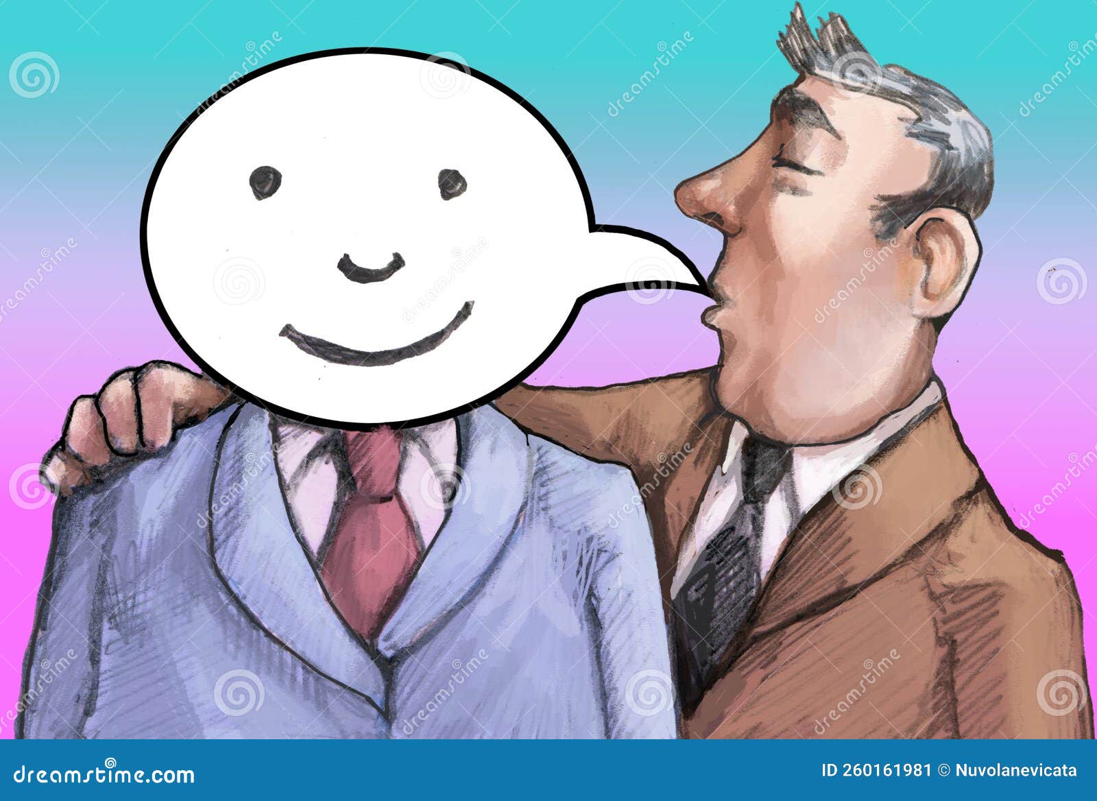 Brainwashing Humorous Cartoon Stock Image | CartoonDealer.com #260161981