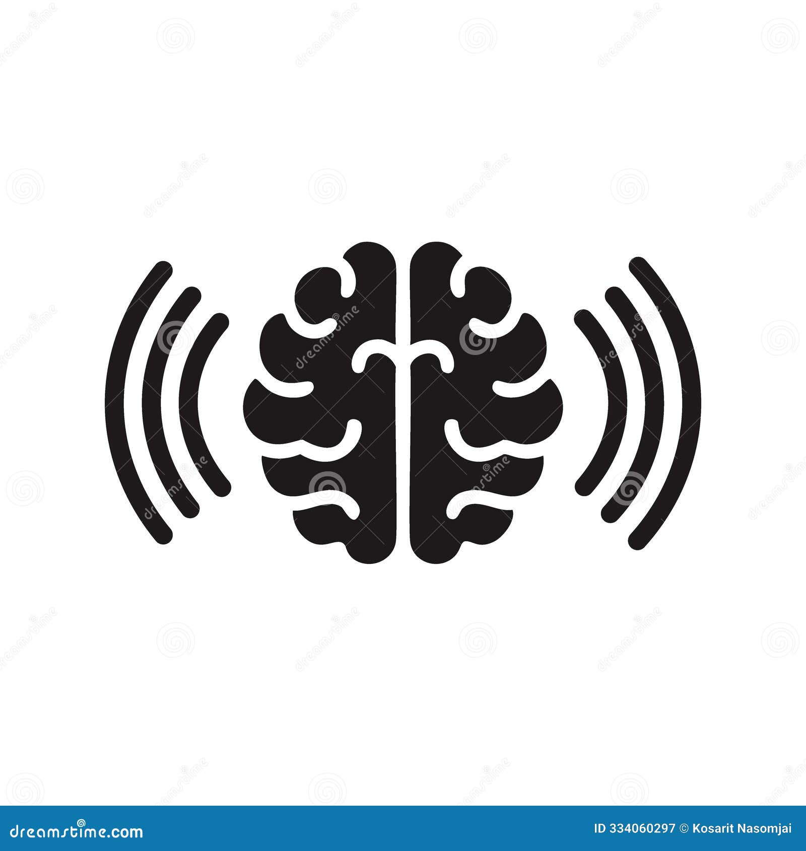 Brainwave Icon. Abstract Brain with Signal Waves Stock Vector ... Brainwave Icon. Abstract Brain with Signal Waves Stock Vector ...