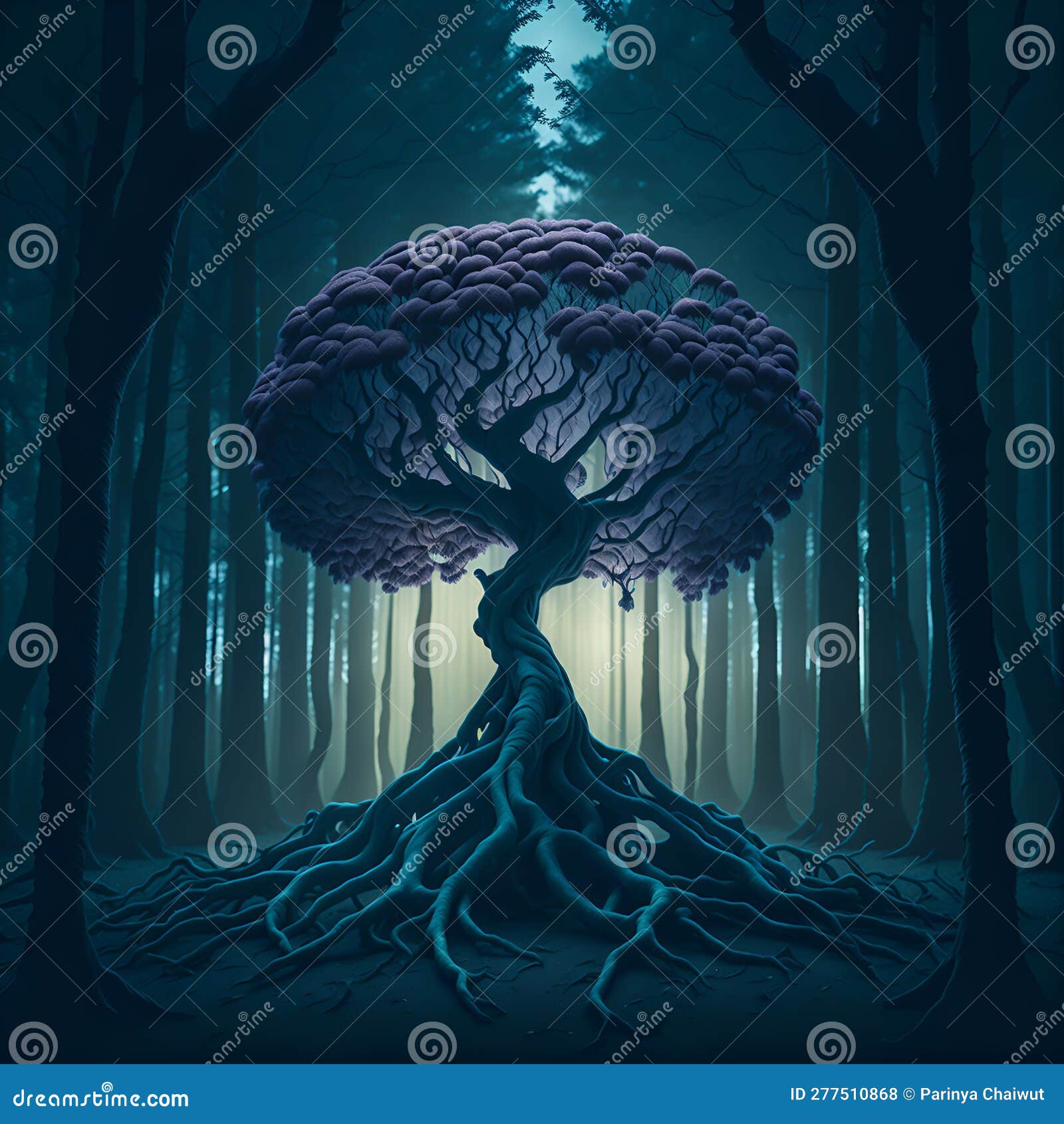 Brainy Forest, Generative AI Stock Photo - Image of earth, life: 277510868