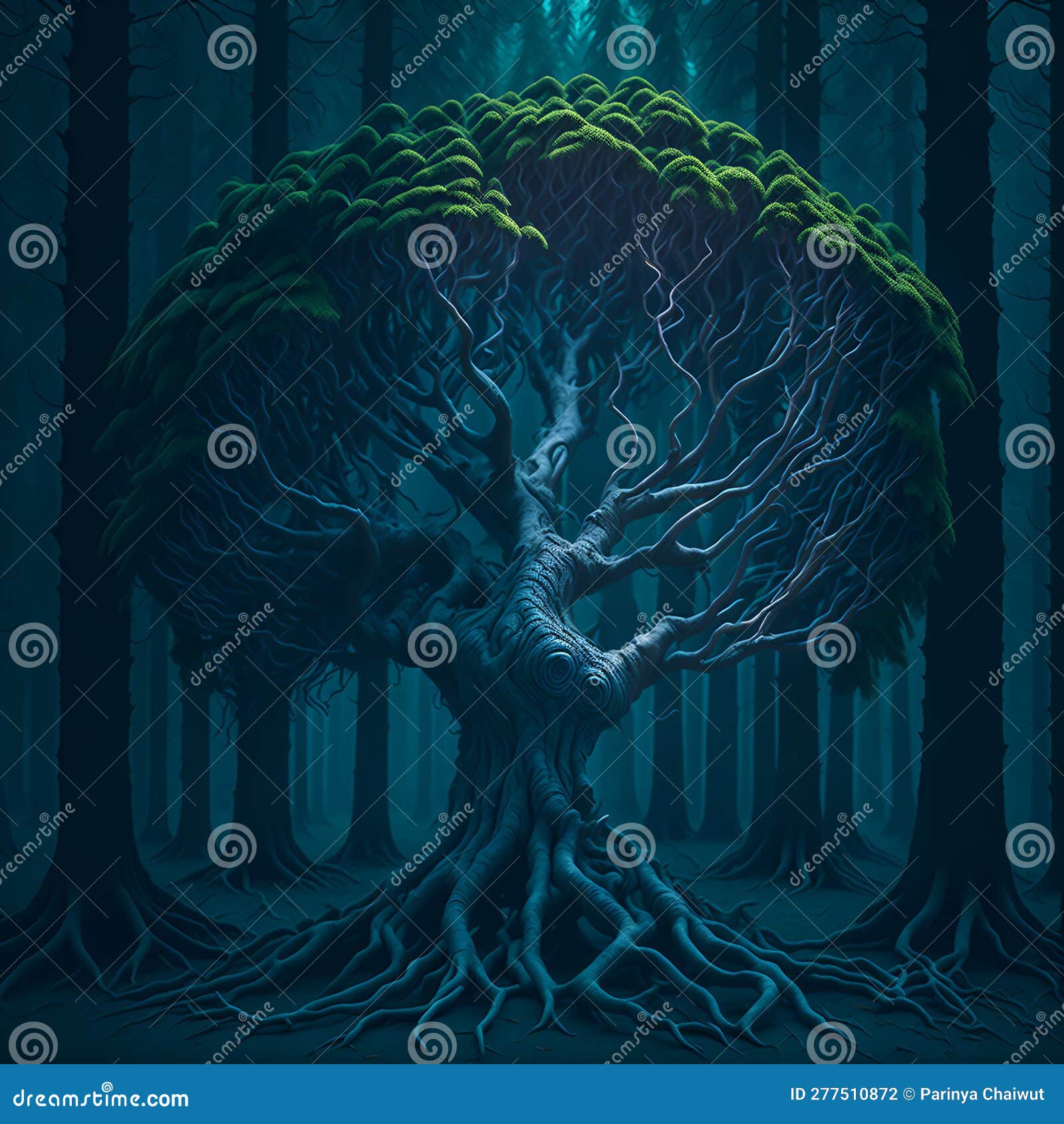 Brainy Forest, Generative AI Stock Illustration - Illustration of fresh ...