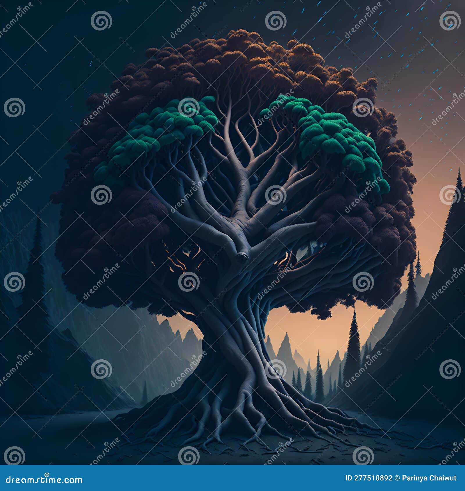 Brainy Forest, Generative AI Stock Photo - Image of ecosystem, ecology ...