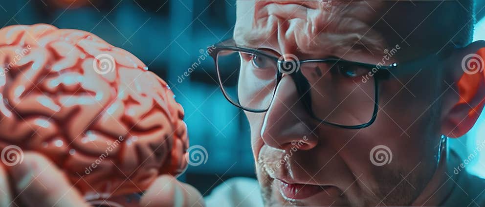 The Brainy Nerd: Exploring Thoughts and Intelligence Stock Illustration ...