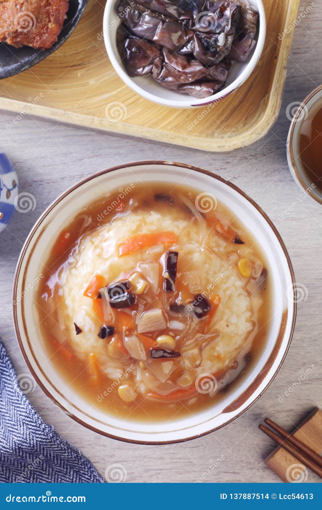 Braise Rice with the Mixed Vegetable Stock Photo - Image of fried ...