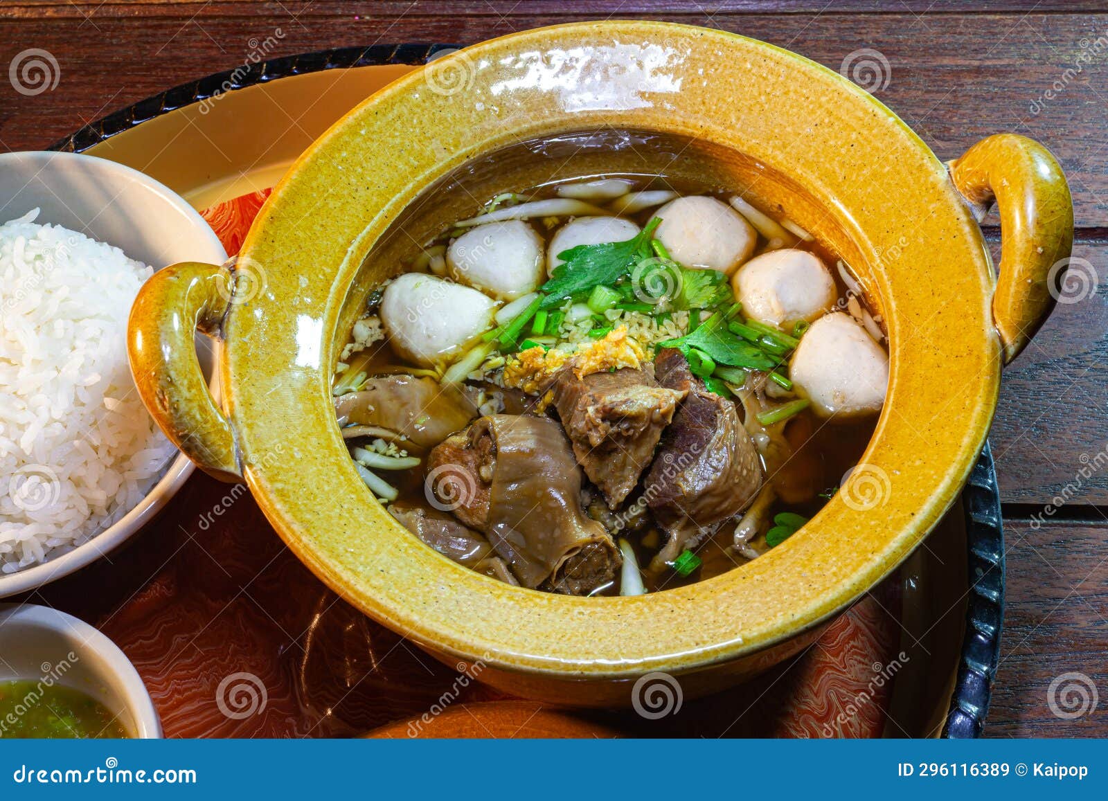 Braised beef in Clay Pot stock image. Image of beef - 296116389