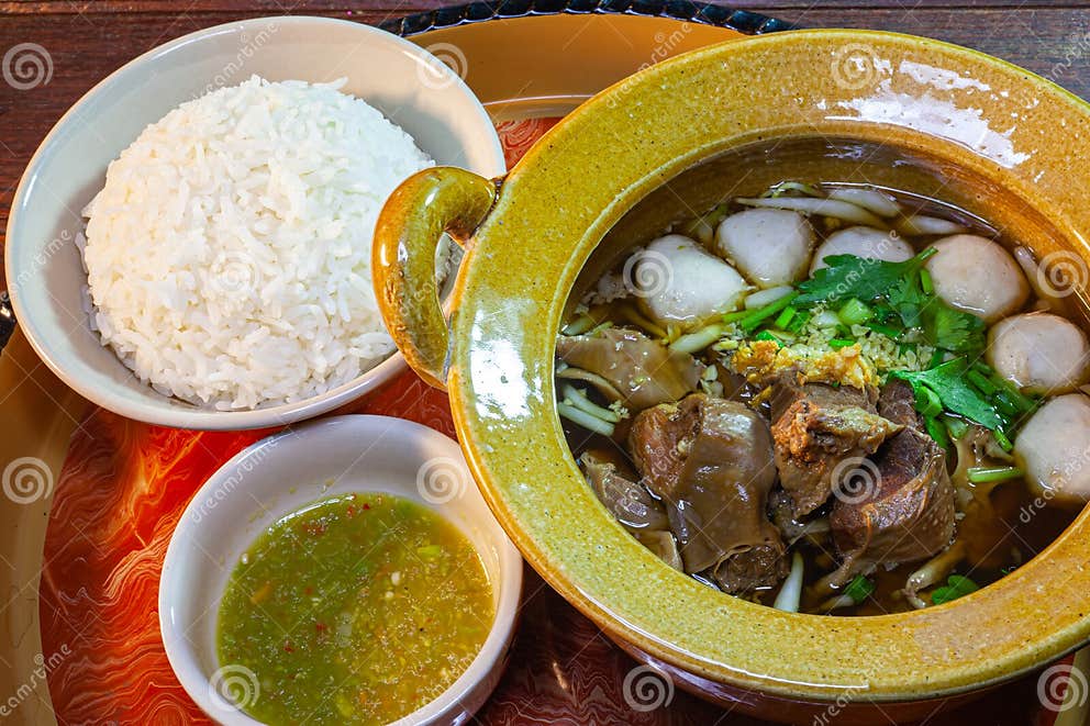 Braised beef in Clay Pot stock image. Image of asia - 296116391