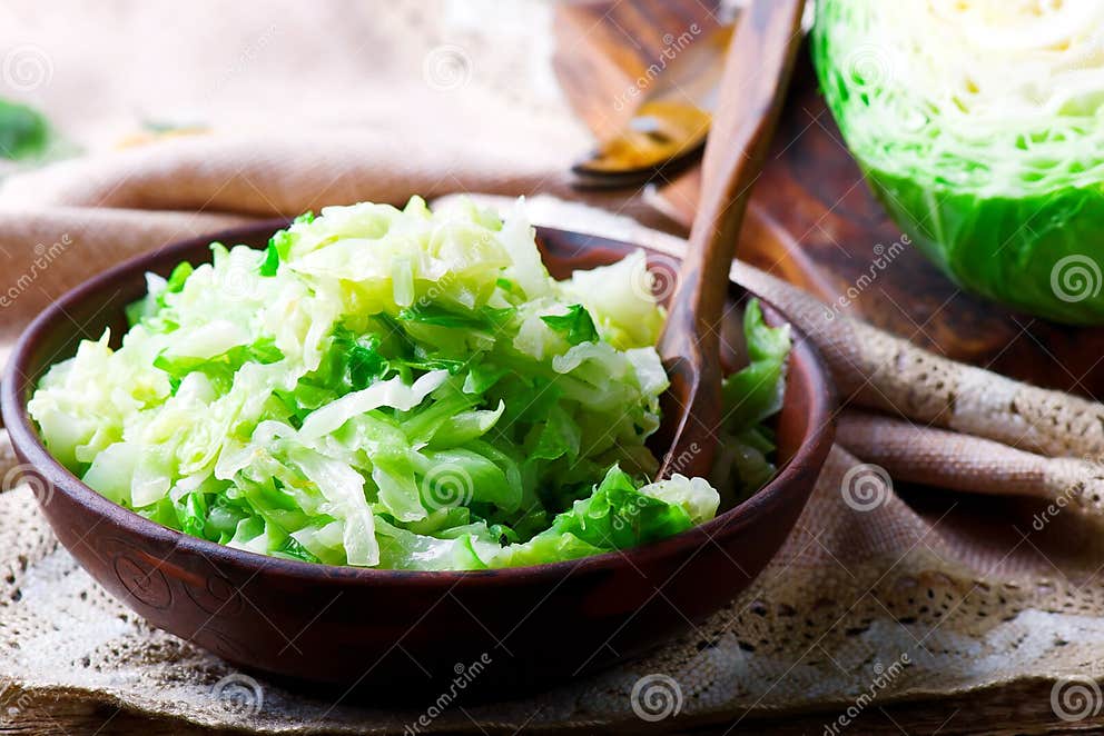 Braised Cabbage.style Rustic Stock Photo - Image of braised, gourmet ...