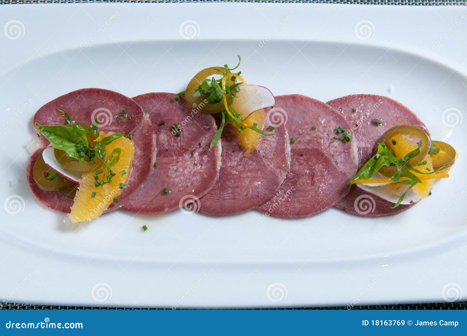 Braised cow tongue stock image. Image of above, beef - 18163769