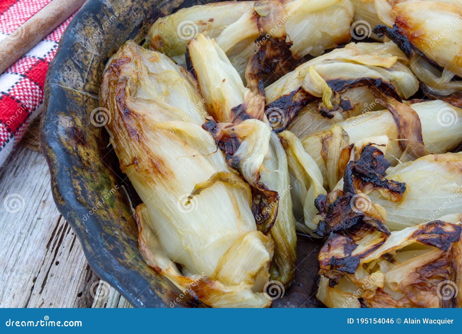 Braised endive dish stock photo. Image of north, chicory - 195154046