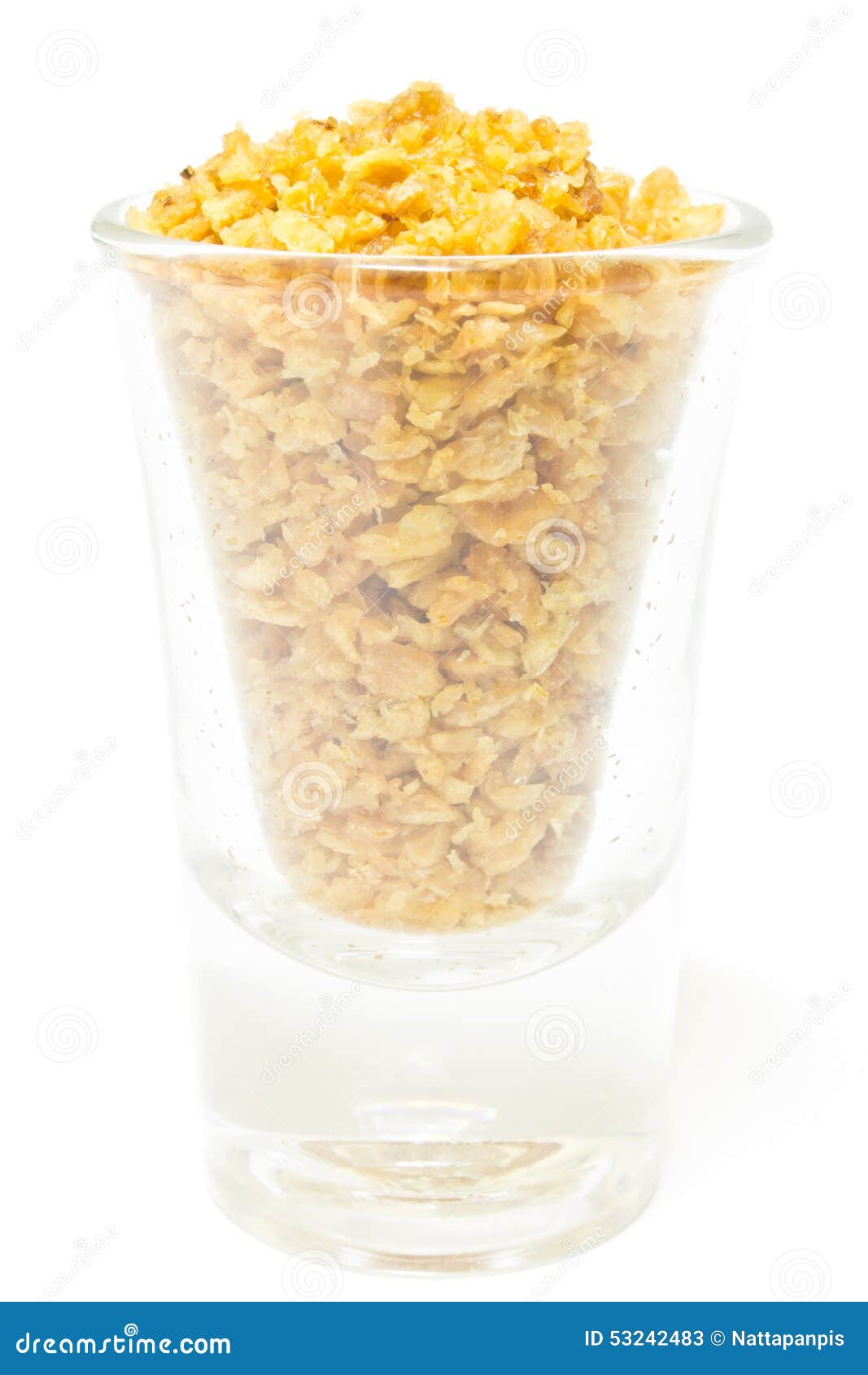 Braised Leeks, Fried Garlic in Glass Stock Image - Image of garlic ...