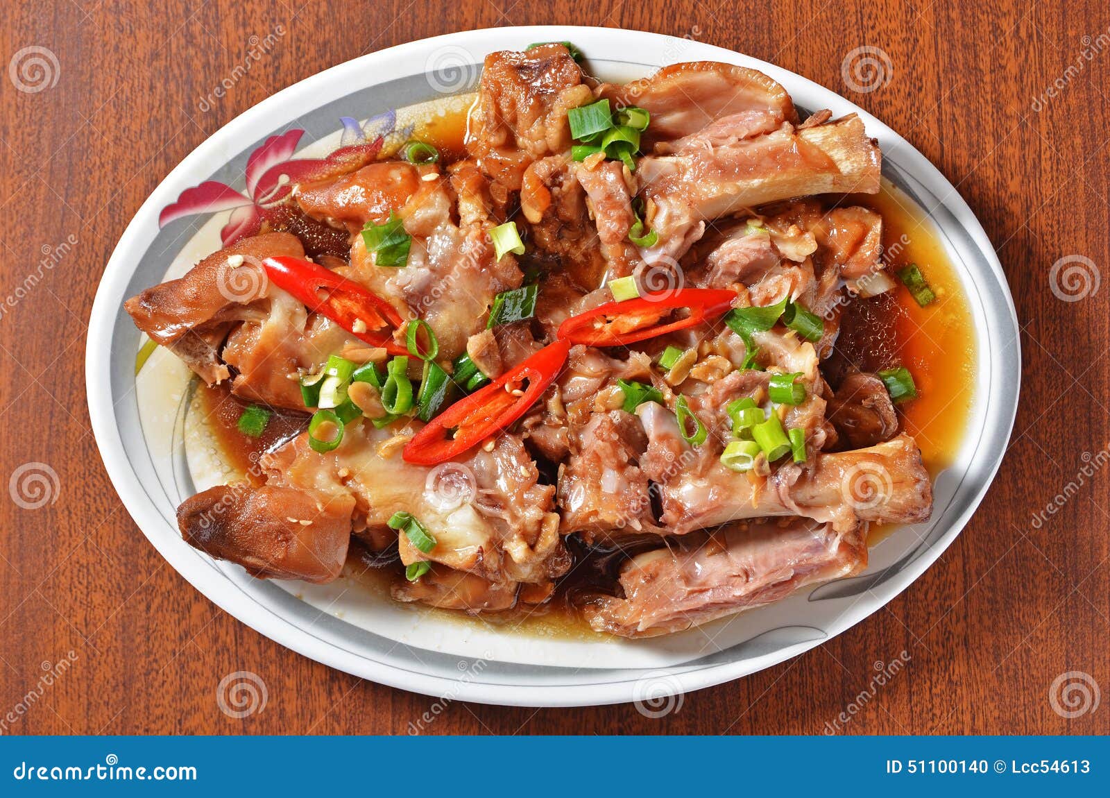 Braised pig knuckles stock photo. Image of knuckle, spiced - 51100140