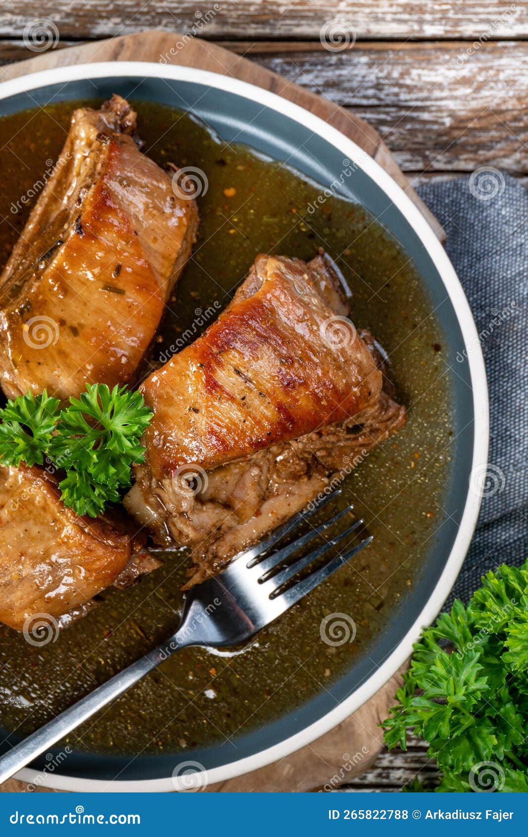 Braised pork ribs stock photo. Image of sauce, cuisine - 265822788