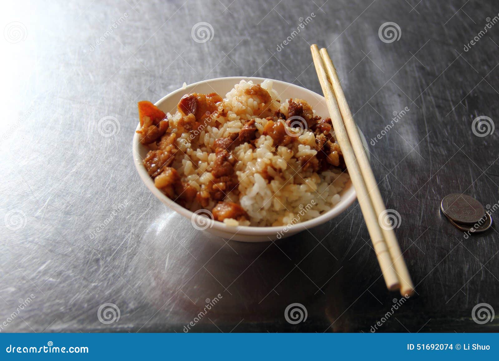 Braised pork rice stock photo. Image of staple, short - 51692074