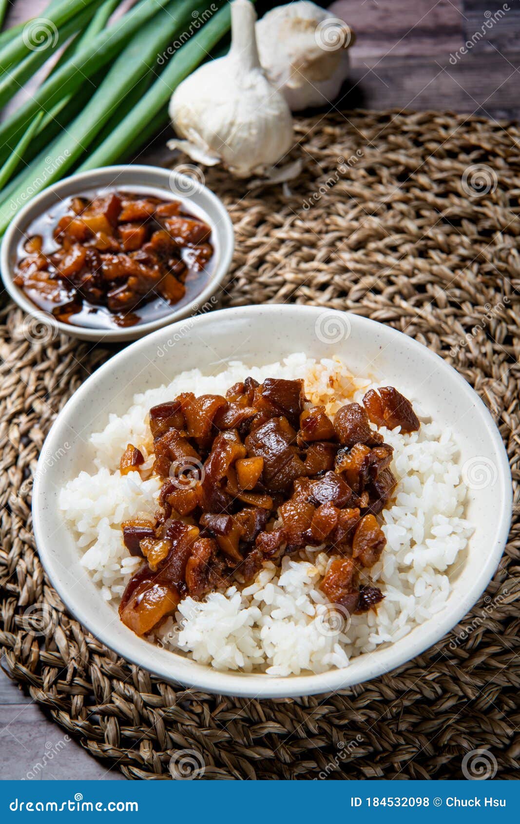 Braised Pork on Rice is Minced Pork Served with Pickles on Top of ...