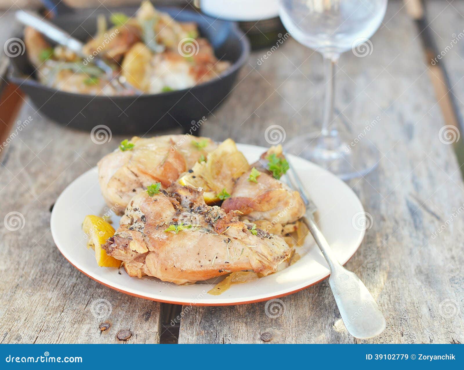 Braised rabbit stock image. Image of table, meat, roasted - 39102779