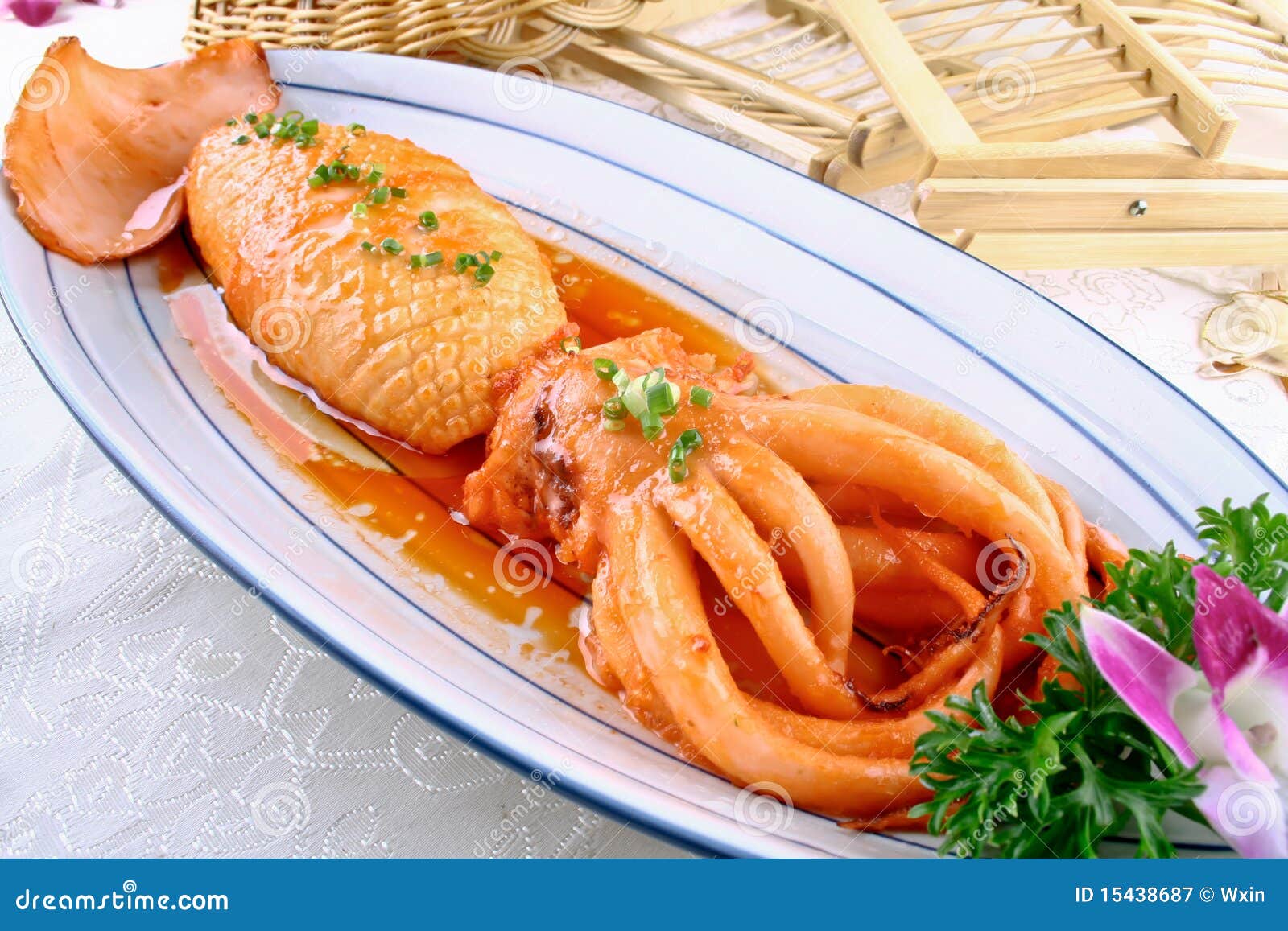 Braised squid stock image. Image of cooking, soup, appetite - 15438687