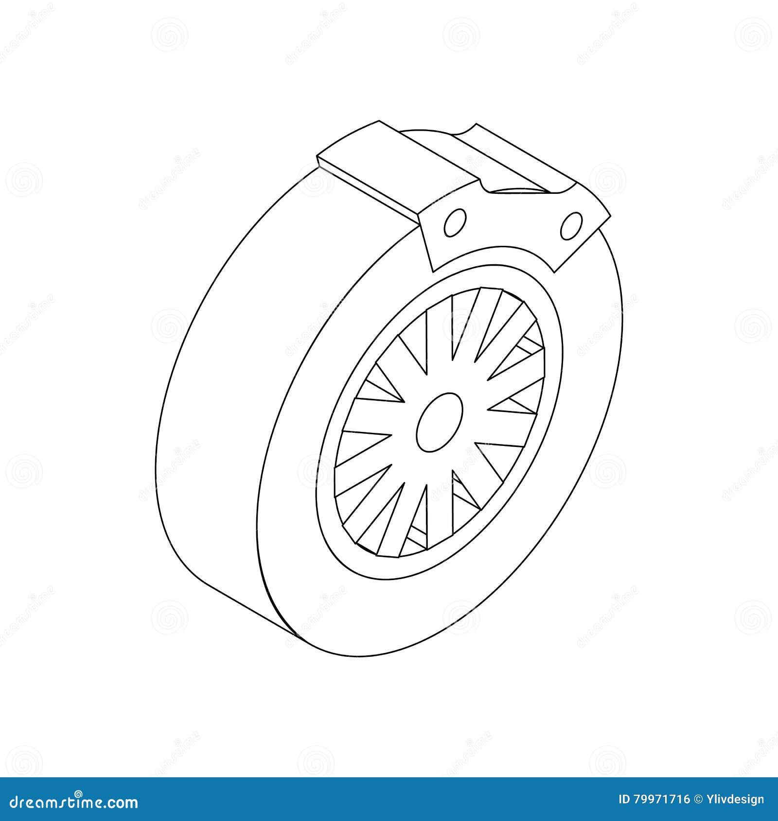 Brake Block Icon, Isometric 3d Style Stock Vector - Illustration of ...