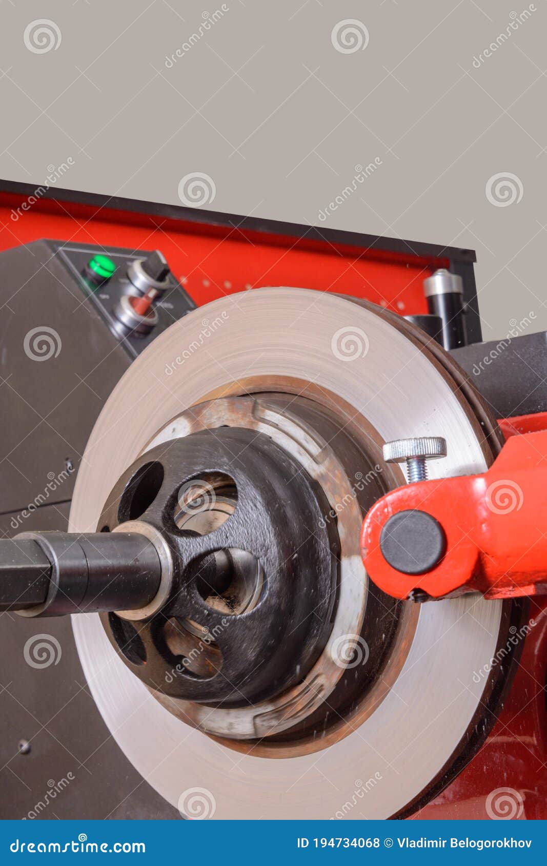 The Brake Disc is Already Machined on the Machine. Car Repair Stock ...