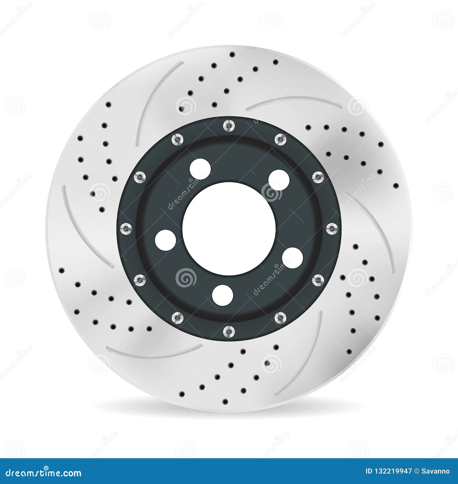 Brake Disc. Isolated on White Background Stock Vector - Illustration of ...
