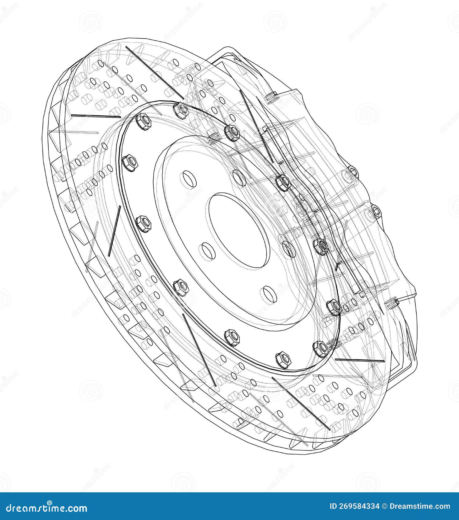 Brake disc outline stock illustration. Illustration of transportation ...