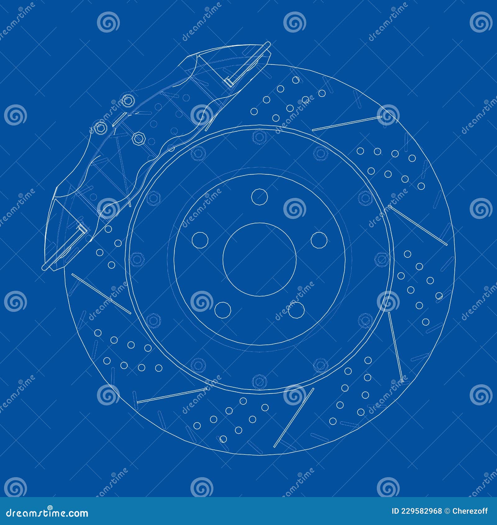 Brake disc outline. Vector stock vector. Illustration of braking ...