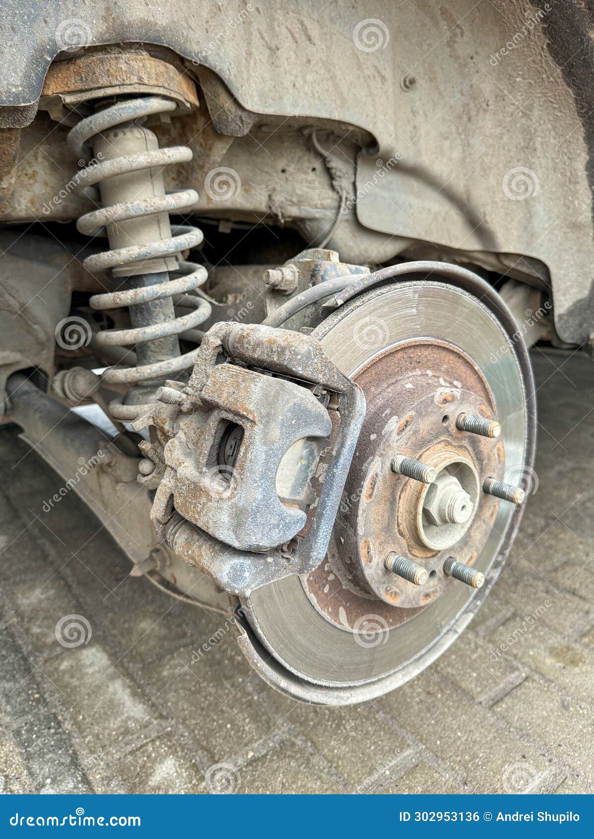 A Brake Disc on a Removed Car Wheel Stock Photo - Image of auto ...