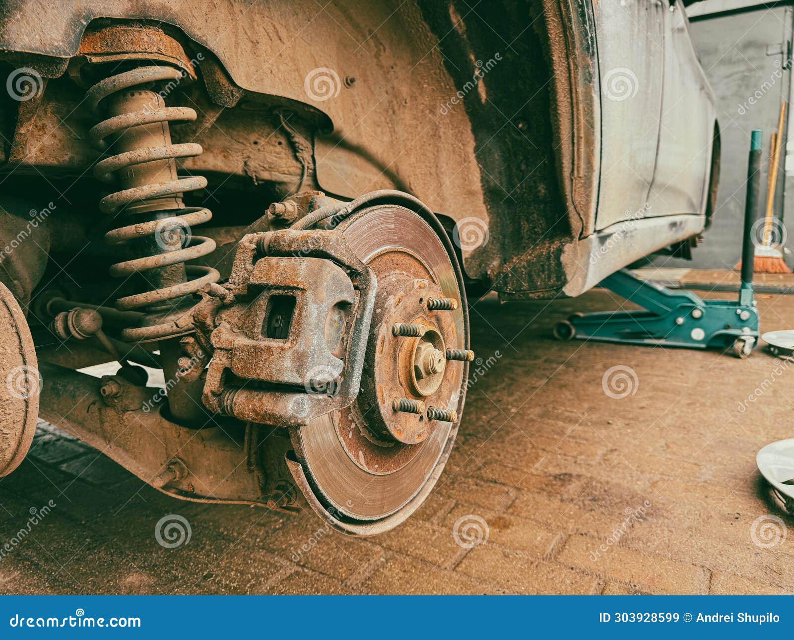 A Brake Disc on a Removed Car Wheel Stock Image - Image of wheel ...