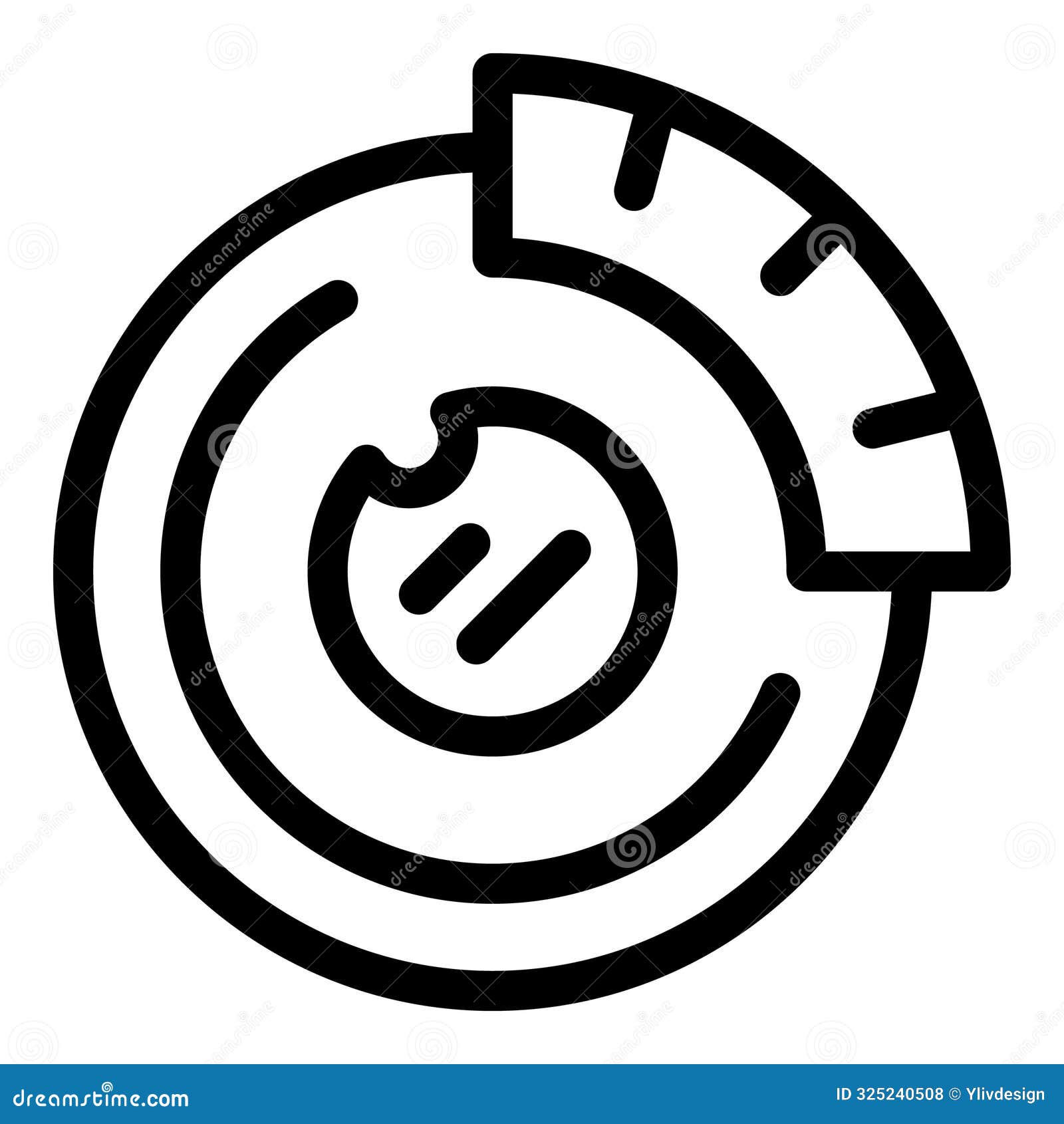 Brake Disc Showing Wear Indicator Line Icon Stock Illustration ...