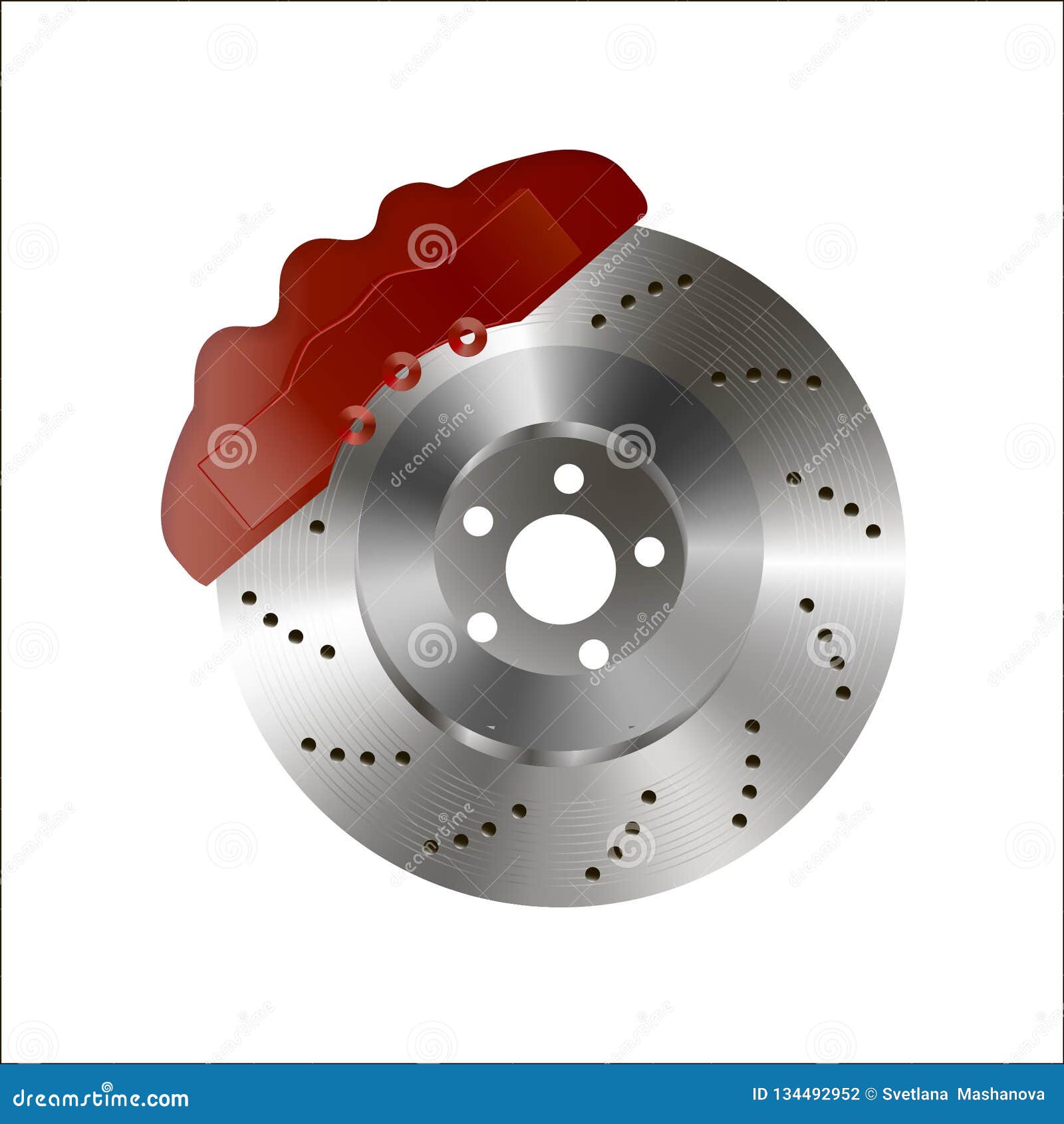 Brake disc in vector stock vector. Illustration of disk - 134492952