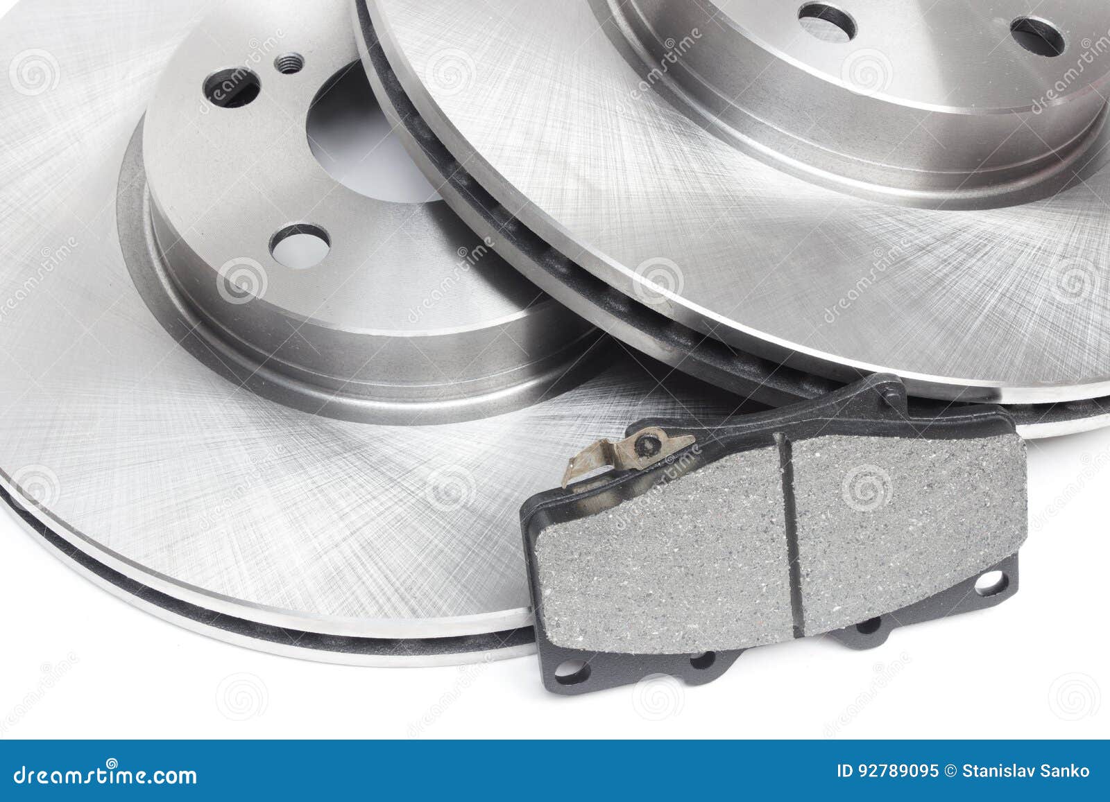 Brake discs and pads stock image. Image of metal, mechanical - 92789095