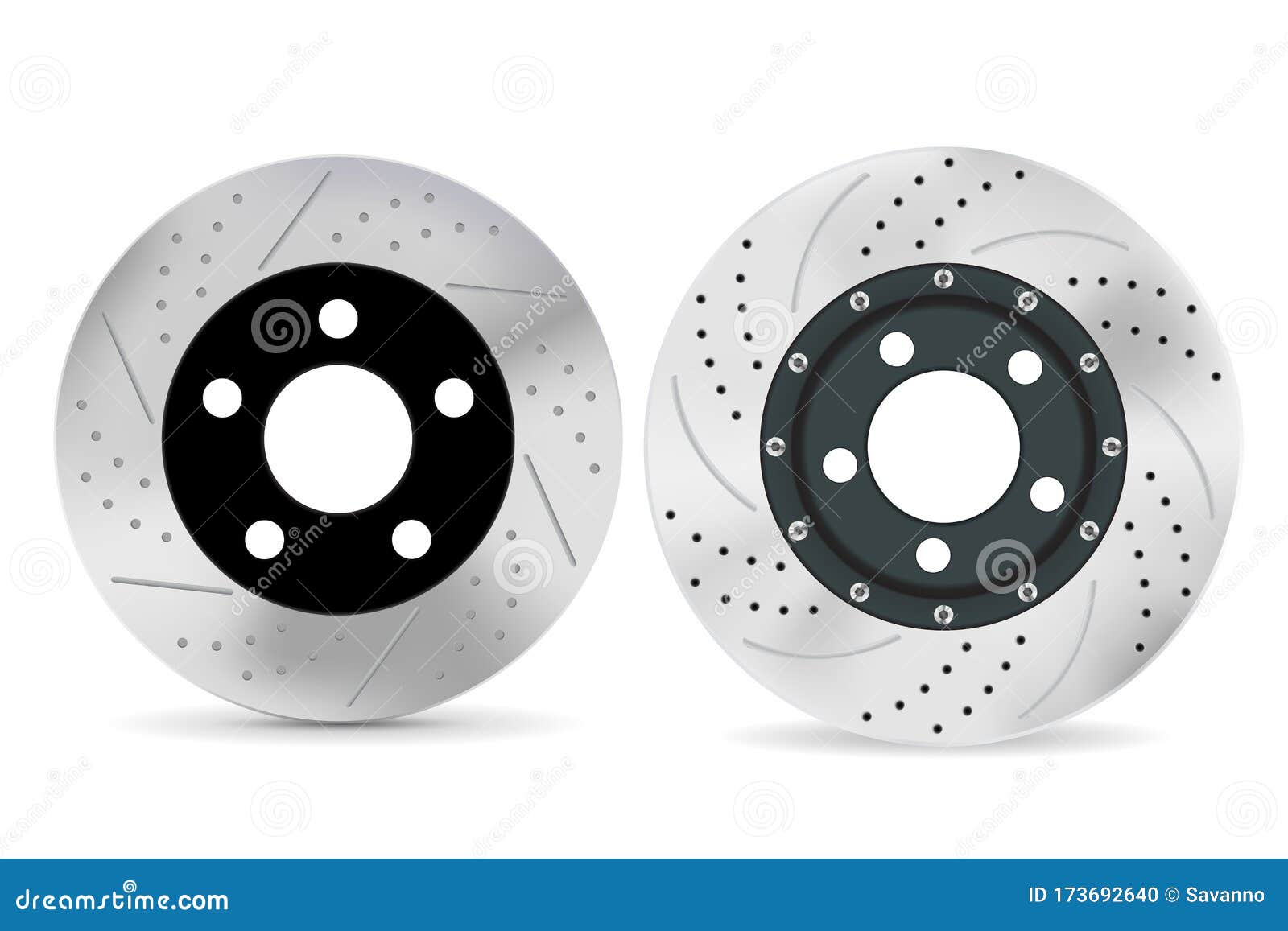 Brake discs stock vector. Illustration of disc, vector - 173692640