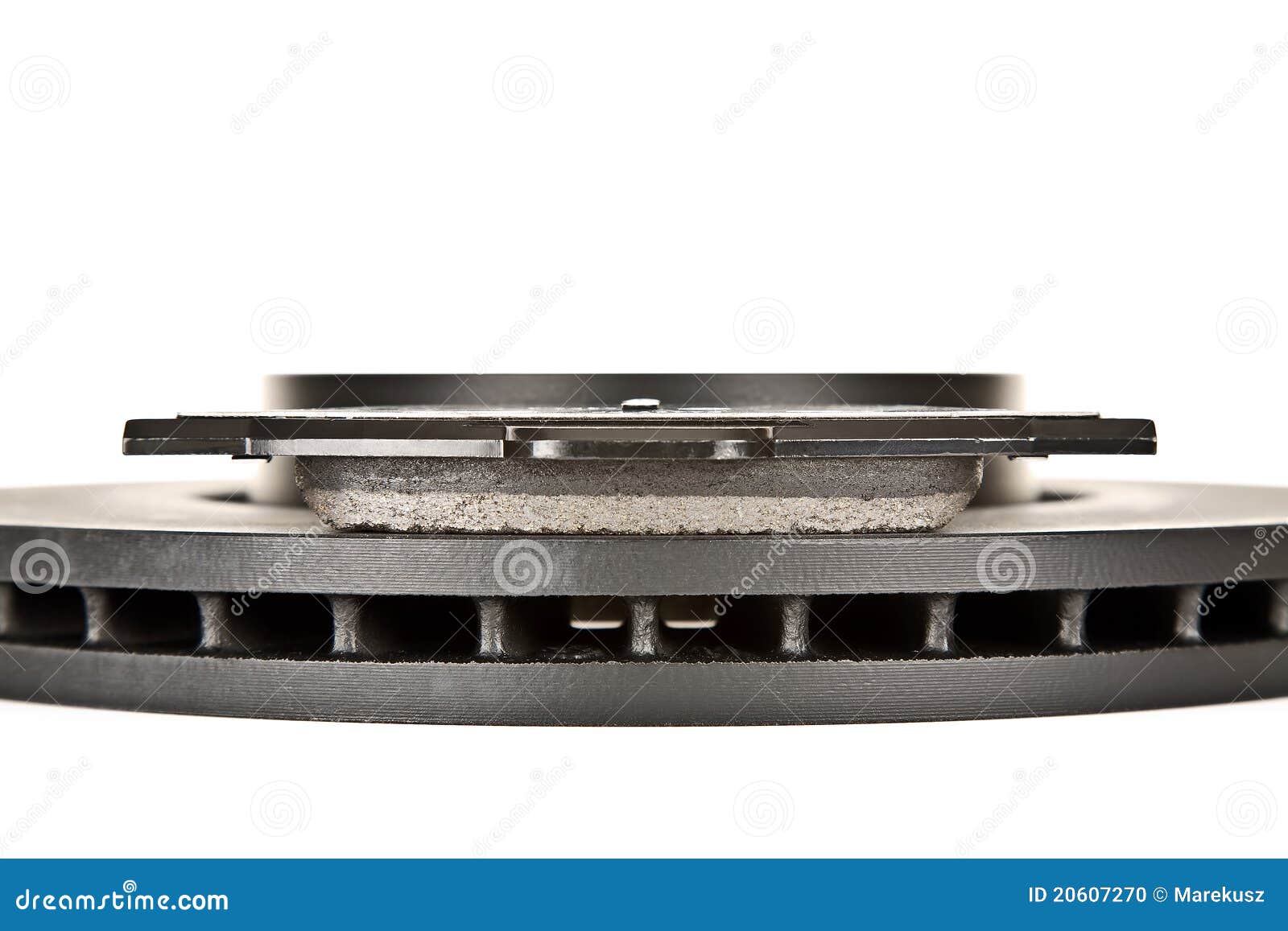 Brake Disk And Brake Pad Side View Stock Photo - Image: 20607270