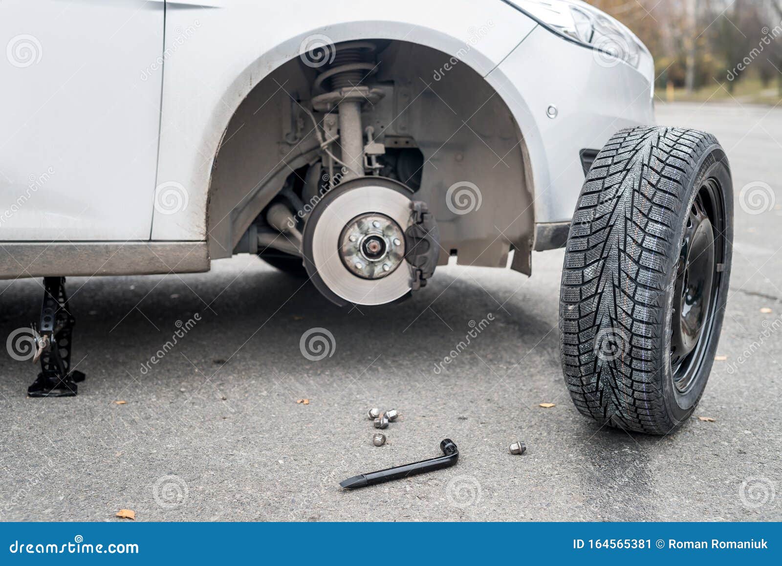 Brake Disk of a Car with Broken Wheel Stock Image - Image of motor ...