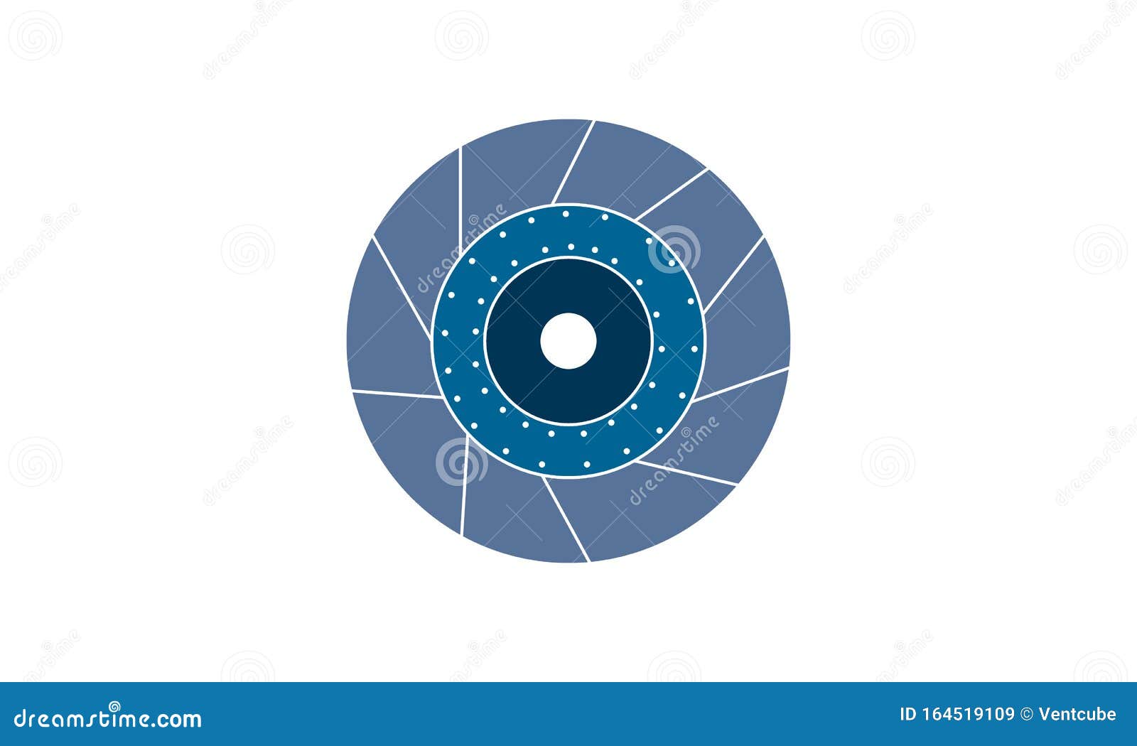 Brake Disk Icon Flat Style Graphical Symbol. Stock Vector ...